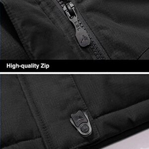 MAGCOMSEN Snowboarding Jackets for Men Warm Waterproof Jacket Ski Jacket Military Tactical Jacket Coat Winter Parka with Hood Raincoat (US M=CN 2XL)