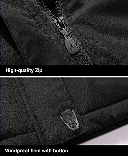 MAGCOMSEN Snowboarding Jackets for Men Warm Waterproof Jacket Ski Jacket Military Tactical Jacket Coat Winter Parka with Hood Raincoat (US M=CN 2XL)