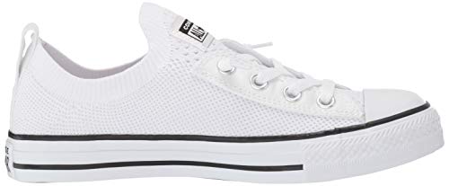 Converse Women's Women's Chuck Taylor All Star Shoreline Knit Slip On Shoe, White/Black/White, 9 M US