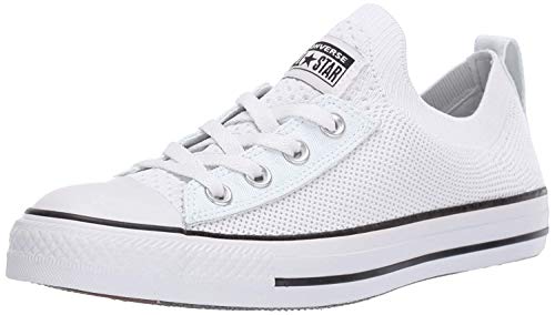 Converse Women's Women's Chuck Taylor All Star Shoreline Knit Slip On Shoe, White/Black/White, 9 M US