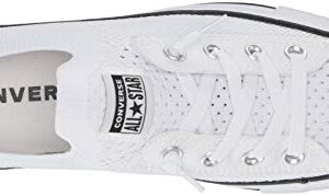 Converse Women's Women's Chuck Taylor All Star Shoreline Knit Slip On Shoe, White/Black/White, 9 M US