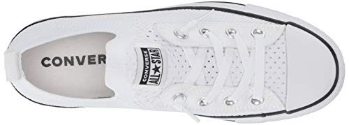 Converse Women's Women's Chuck Taylor All Star Shoreline Knit Slip On Shoe, White/Black/White, 9 M US