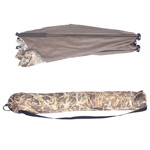 AUSCAMOTEK Duck Hunting Pop Up Ground Blind Portable Quick Setup Lightweight Deer Blind 3-Sides Camouflage Tent