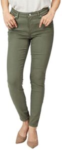 amazon essentials women's skinny jean, light olive, 8