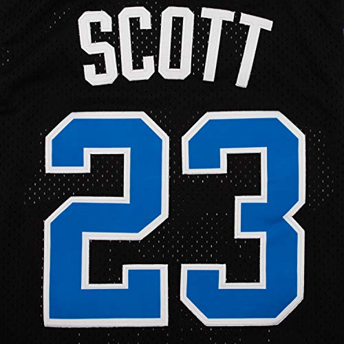 Mens Basketball Jerseys #23 Nathan Scott Movie Sports Jersey Shirts (Black，Small)