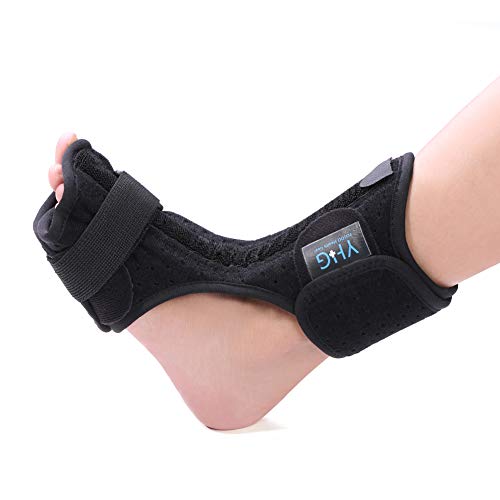 Foot BraceFoot Drop Night Splint Orthotics Fracture Sprain Injury Support Wrap Breathable Ankle Brace with Masssage Ball