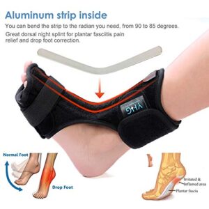 Foot BraceFoot Drop Night Splint Orthotics Fracture Sprain Injury Support Wrap Breathable Ankle Brace with Masssage Ball