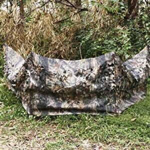 Auscamotek Ground Blind 5×10 Feet for Deer Hunting Turkey Blinds Camouflage Pattern Height Adjustable -Woodland Brown Leaf