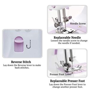 KPCB Sewing Machines for Beginners with 12 Stitches Mini Size with Backstitch