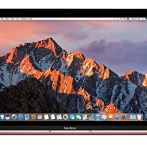 Apple MacBook (Mid 2017) 12in Laptop, 226ppi, Intel Core M3-7Y32 Dual-Core, 256GB, 8GB DDR3, 802.11ac, Bluetooth, macOS 10.12.5 Sierra - Rose Gold (Renewed)