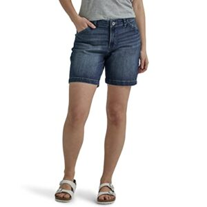 lee women's regular fit chino walkshort, expedition, 14