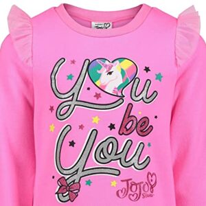 JoJo Siwa Big Girls Fleece Sweatshirt and Leggings Outfit Set Pink 8