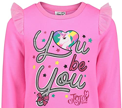 JoJo Siwa Big Girls Fleece Sweatshirt and Leggings Outfit Set Pink 8