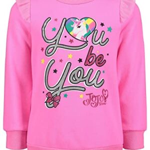 JoJo Siwa Big Girls Fleece Sweatshirt and Leggings Outfit Set Pink 8