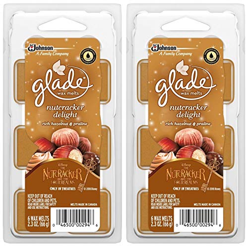 Glade Wax Melts Air Freshener - Holiday Collection 2018 - Nutcracker Delight - Net Wt. 2.3 OZ (66 g) Per Package - Pack of 2 Packages