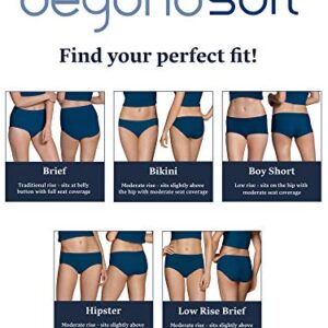 Fruit of the Loom Women's Beyondsoft Underwear, Super Soft Designed with Comfort in Mind, Available in Plus Size, Brief-Cotton Blend-12 Pack-Colors May Vary, 8