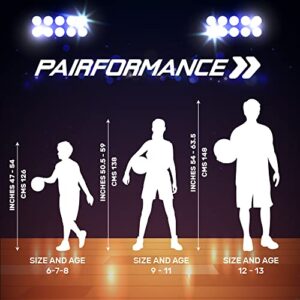 PAIRFORMANCE Boys Basketball Jerseys Shirt Sports Shirts and Athletic Shorts Set for Youth Kids Age 6-12 Team Uniforms -Bask-Grey-M