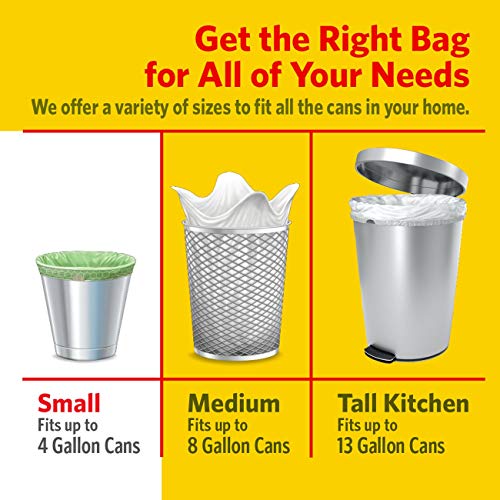 Glad Small Kitchen Drawstring Trash Bags, 4 Gallon, Febreze Sweet Citron & Lime, 34 Count