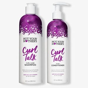 not your mother's curl talk shampoo and conditioner - 12 fl oz (2 pack) - shampoo and conditioner for curly hair