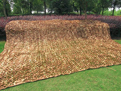 Mitef Heavy-Duty 210D Camo Netting Camouflage Net for Camping Hunting Blinds Shooting Military Decoration, Desert, 20x20ft/6x6m