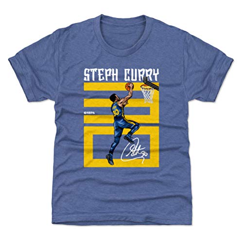 500 LEVEL Steph Curry Youth Shirt (Kids Shirt, 10-12Y Large, Tri Royal) - Steph Curry Number Y WHT