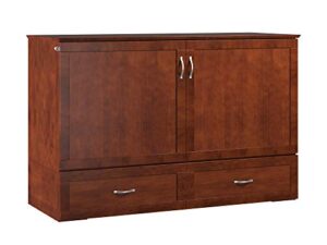 afi hamilton murphy bed chest, queen, walnut