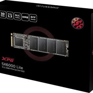 XPG SX6000 Lite 512GB PCIe 3D NAND PCIe Gen3x4 M.2 2280 NVMe 1.3 R/W up to 1800/1200MB/s SSD (ASX6000LNP-512GT-C)