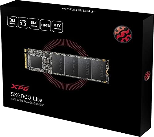 XPG SX6000 Lite 512GB PCIe 3D NAND PCIe Gen3x4 M.2 2280 NVMe 1.3 R/W up to 1800/1200MB/s SSD (ASX6000LNP-512GT-C)