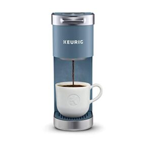 keurig k-mini plus single serve k-cup pod coffee maker, evening teal