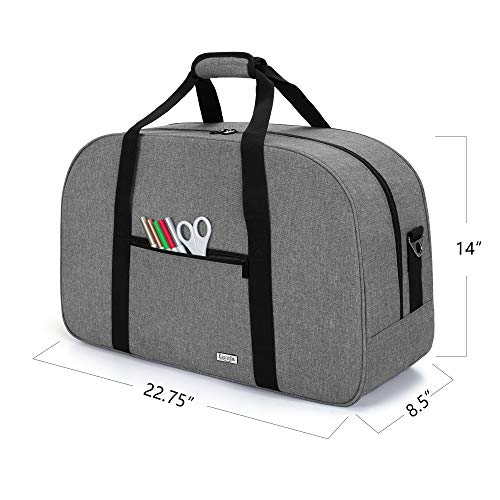 LUXJA Carrying Bag Compatible with Cricut Machine, Laptop, Bright Pad, Cutting Mat and Other Accessories, Storage Bag Compatible with Cricut Explore Air (Air2) and Maker (Bag Only), Gray