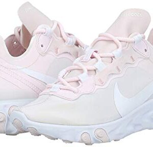 Nike Women's React Element 55, Pale Pink / White, 7.5