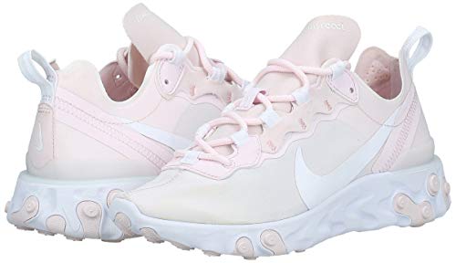 Nike Women's React Element 55, Pale Pink / White, 7.5