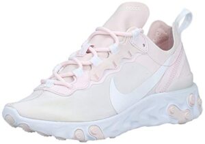 nike women's react element 55, pale pink / white, 7.5