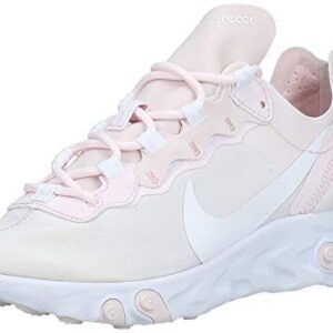 Nike Women's React Element 55, Pale Pink / White, 7.5