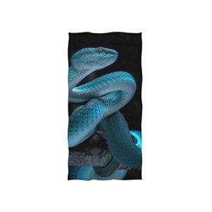 alaza microfiber gym towel snake, fast drying sports fitness sweat facial washcloth 15 x 30 inch