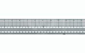 ALVIN Clear Grid Scale G45, Measuring Tool and Pattern Making Scale, Multipurpose for Design, Drafting, Art, and More, Great for Students and Professionals - 18 Inches