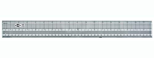 ALVIN Clear Grid Scale G45, Measuring Tool and Pattern Making Scale, Multipurpose for Design, Drafting, Art, and More, Great for Students and Professionals - 18 Inches