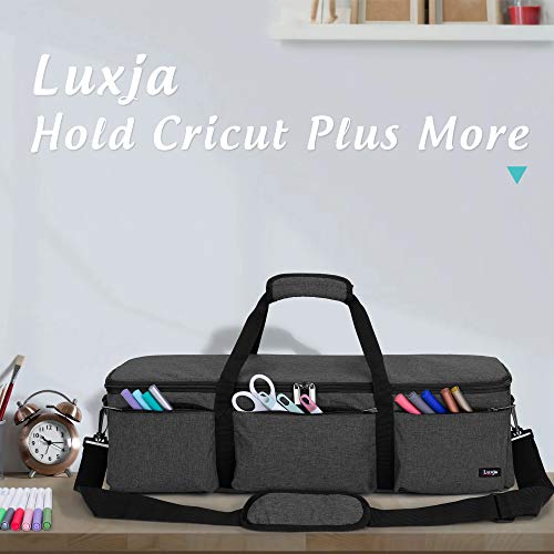 LUXJA Foldable Bag Compatible with Cricut Explore Air and Maker, Carrying Bag Compatible with Cricut Explore Air and Supplies (Bag Only), Black