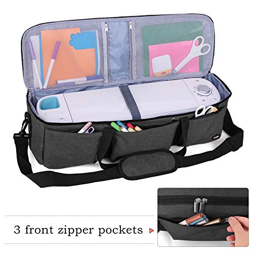 LUXJA Foldable Bag Compatible with Cricut Explore Air and Maker, Carrying Bag Compatible with Cricut Explore Air and Supplies (Bag Only), Black