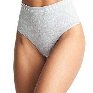 Yummie womens Cotton Seamless Shapewear Thong Panties, Heather Grey, Medium-Large US