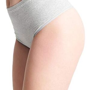 Yummie womens Cotton Seamless Shapewear Thong Panties, Heather Grey, Medium-Large US