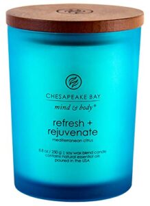 chesapeake bay candle pt41312 scented candle, refresh + rejuvenate (mediterranean citrus), medium, home décor