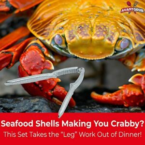 Cracker, Mallet and Sheller Seafood Combo Set 2Pk. All in One Pack Perfect for Eating Crab, Lobster, Crawfish or Deveining Shrimp. BPA Free Party Supplies for Feasts, Boils and Themed Restaurants.