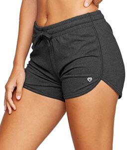 colosseum active women's simone cotton blend yoga and running short (black, large)