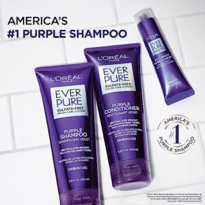 L'Oreal Paris Hair Care EverPure Sulfate Free Brass Toning Purple Conditioner for Blonde, Bleached, Silver, or Brown Highlighted Hair, 6.8 Fl. Oz.