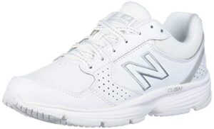 new balance women's 411 v1 walking shoe, white/white, 8