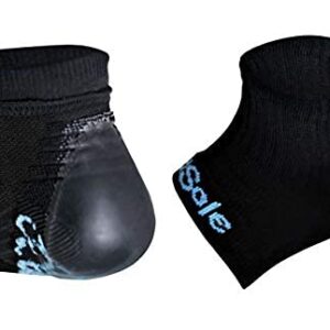 KidSole RX Gel Sports Sock for Kids with Heel Sensitivity from Severs Disease, Plantar Fasciitis (Toddler 11-2, Black)