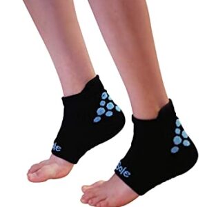 KidSole RX Gel Sports Sock for Kids with Heel Sensitivity from Severs Disease, Plantar Fasciitis (Toddler 11-2, Black)