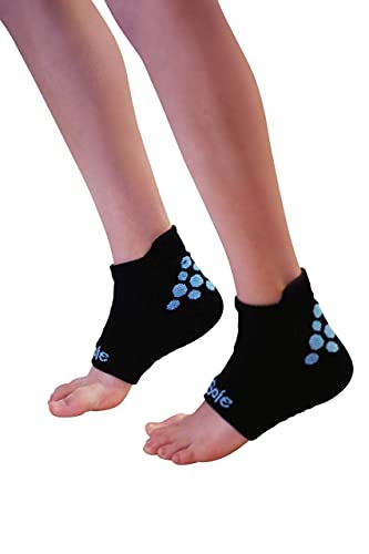 KidSole RX Gel Sports Sock for Kids with Heel Sensitivity from Severs Disease, Plantar Fasciitis (Toddler 11-2, Black)