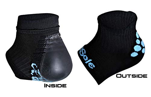 KidSole RX Gel Sports Sock for Kids with Heel Sensitivity from Severs Disease, Plantar Fasciitis (Toddler 11-2, Black)